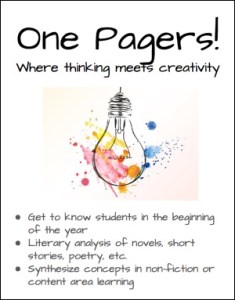 The One Pager – Wonder Twin Workshop